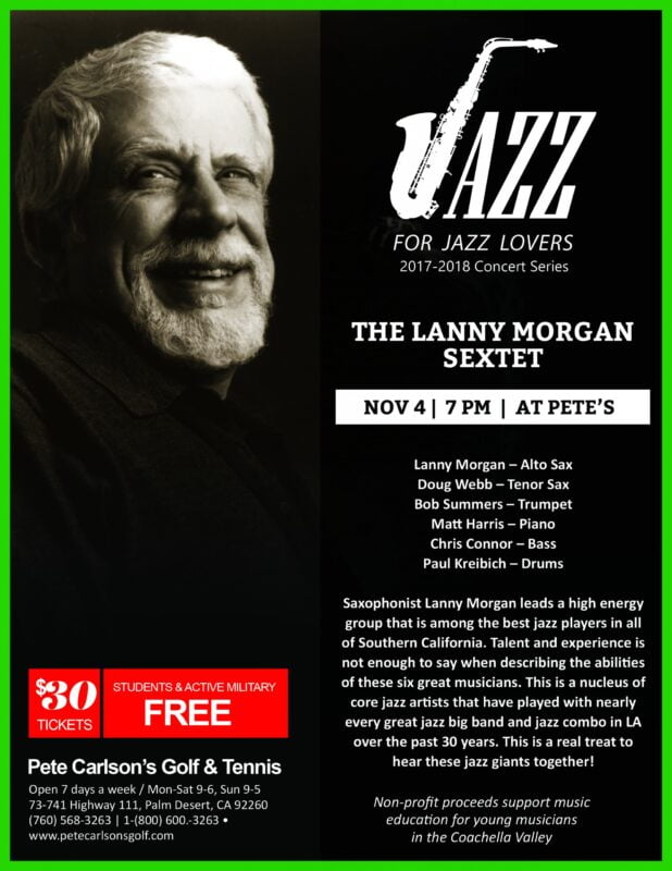 The Lanny Morgan Sextet - Pete Carlson's Golf & Tennis